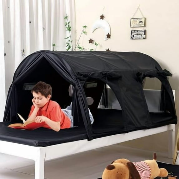 Sensory Bed Tent for Kids, Black-Out Bed Tent for Children with Autism ...
