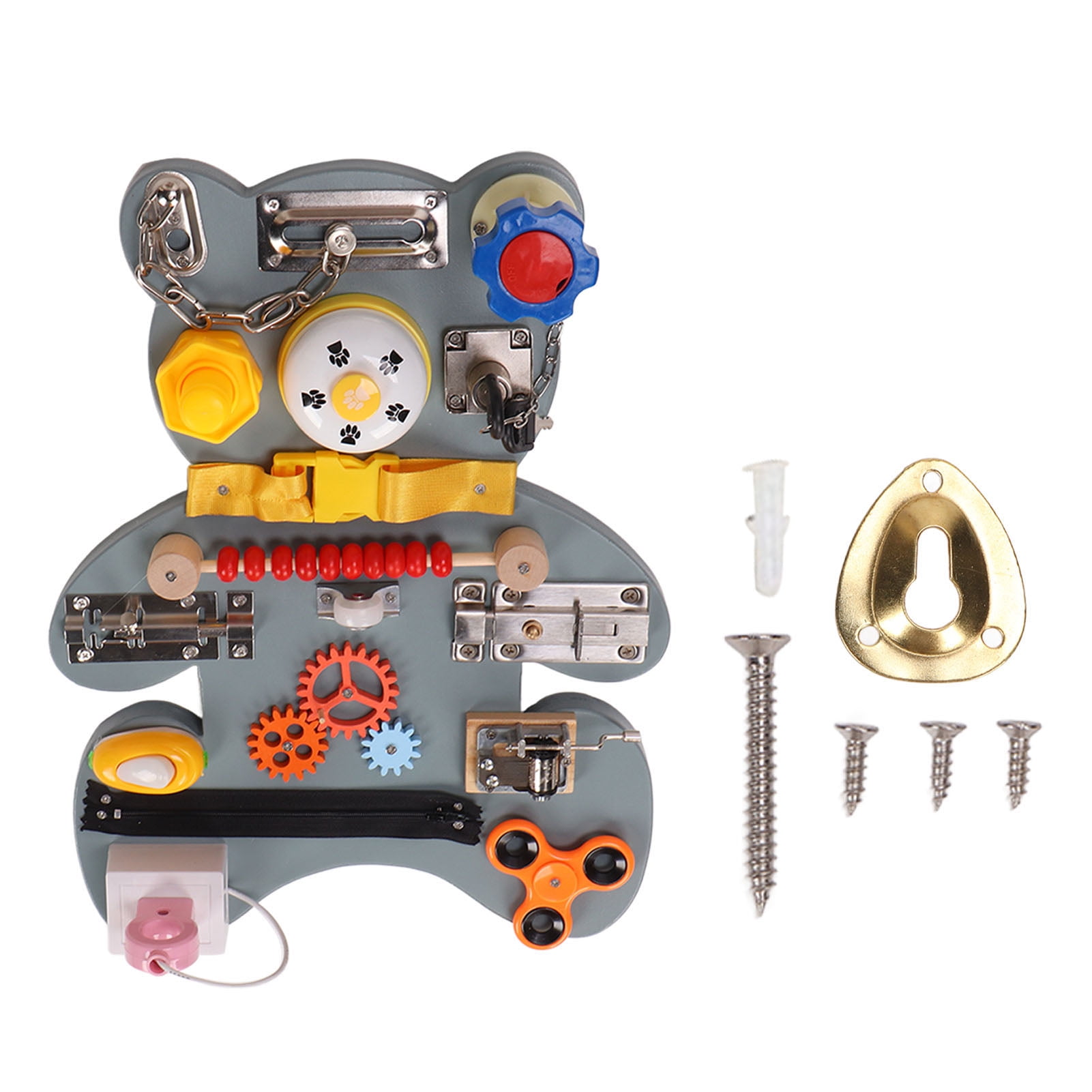 Sensory Board Wooden Anxiety Relief Locks Latches Educational Fine ...