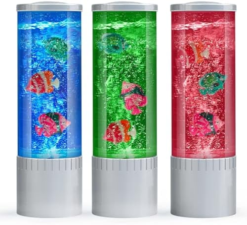 Sensory Bubble Lamp for Kids - Autism Night Light with Color Changing ...