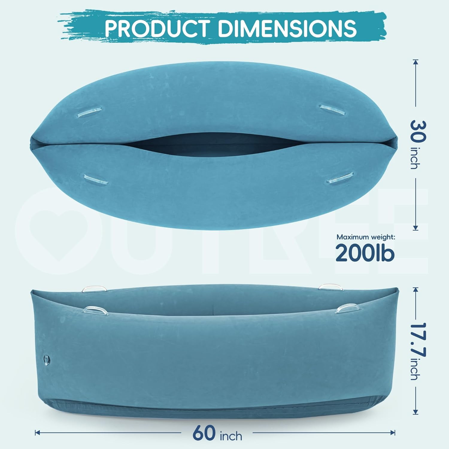 Sensory Chair for Kids,60" Includes Electric Air Pump,Inflatable ...