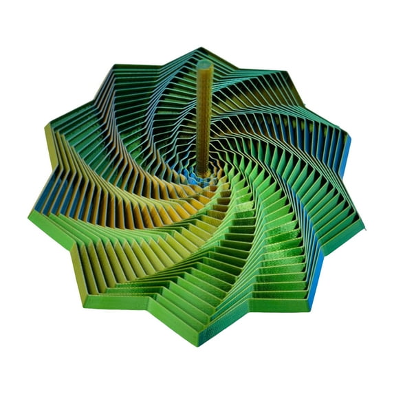 Sensory Fidget Star 3D Printed Expanded with Handle Colorful Whirling ...