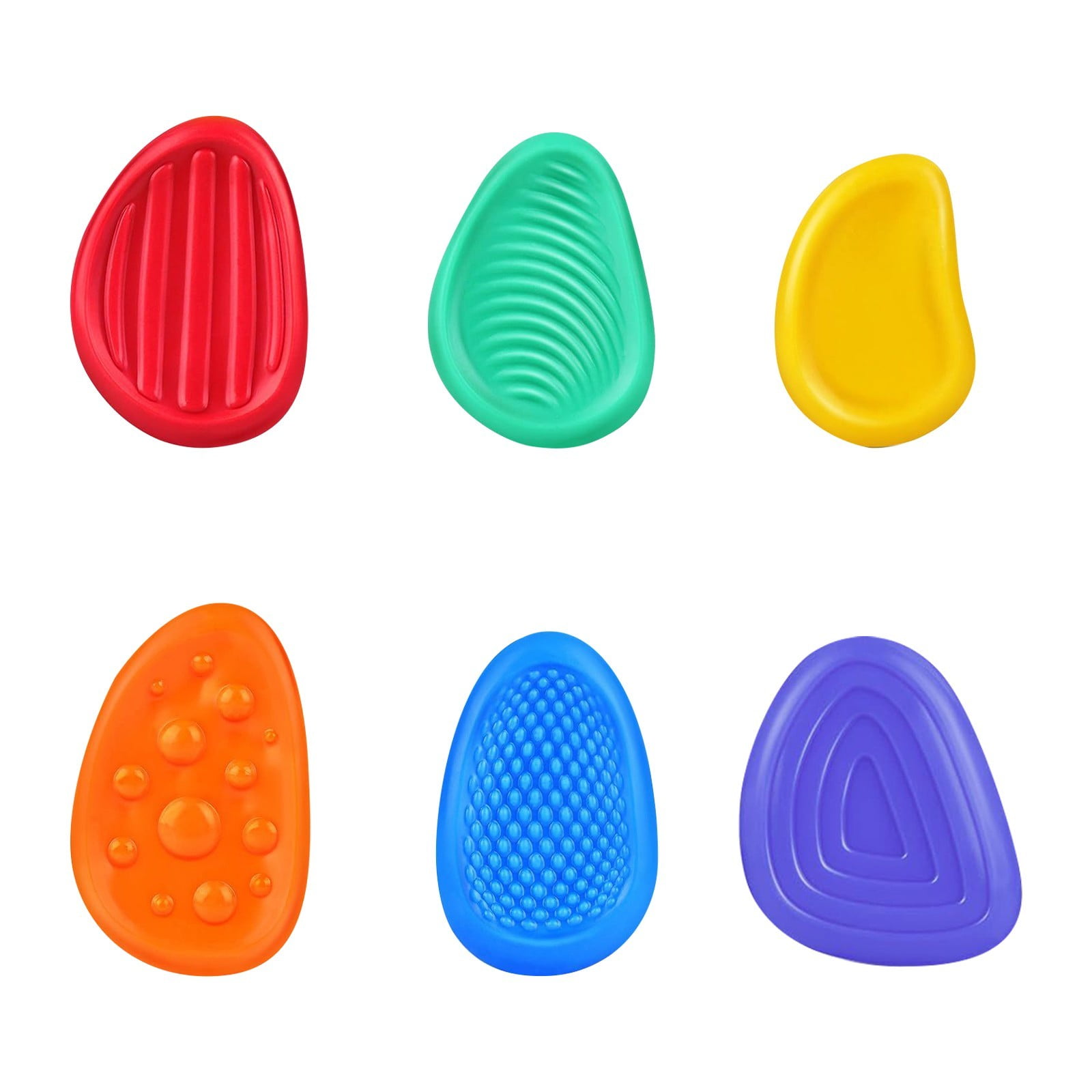 Sensory Fidget Stones for Anxiety Relief, Soft Silicone Textured Worry ...