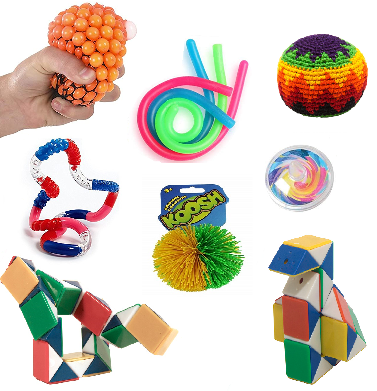 Sensory Fidget Toys Set - 10 Pcs Stress Reducer Anxiety Relief Toys for ...