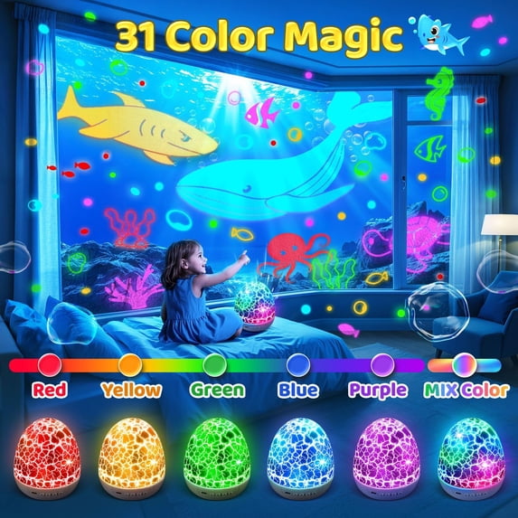 Sensory Lights Baby Sound Machine Night Light Projector Sensory Toys ...