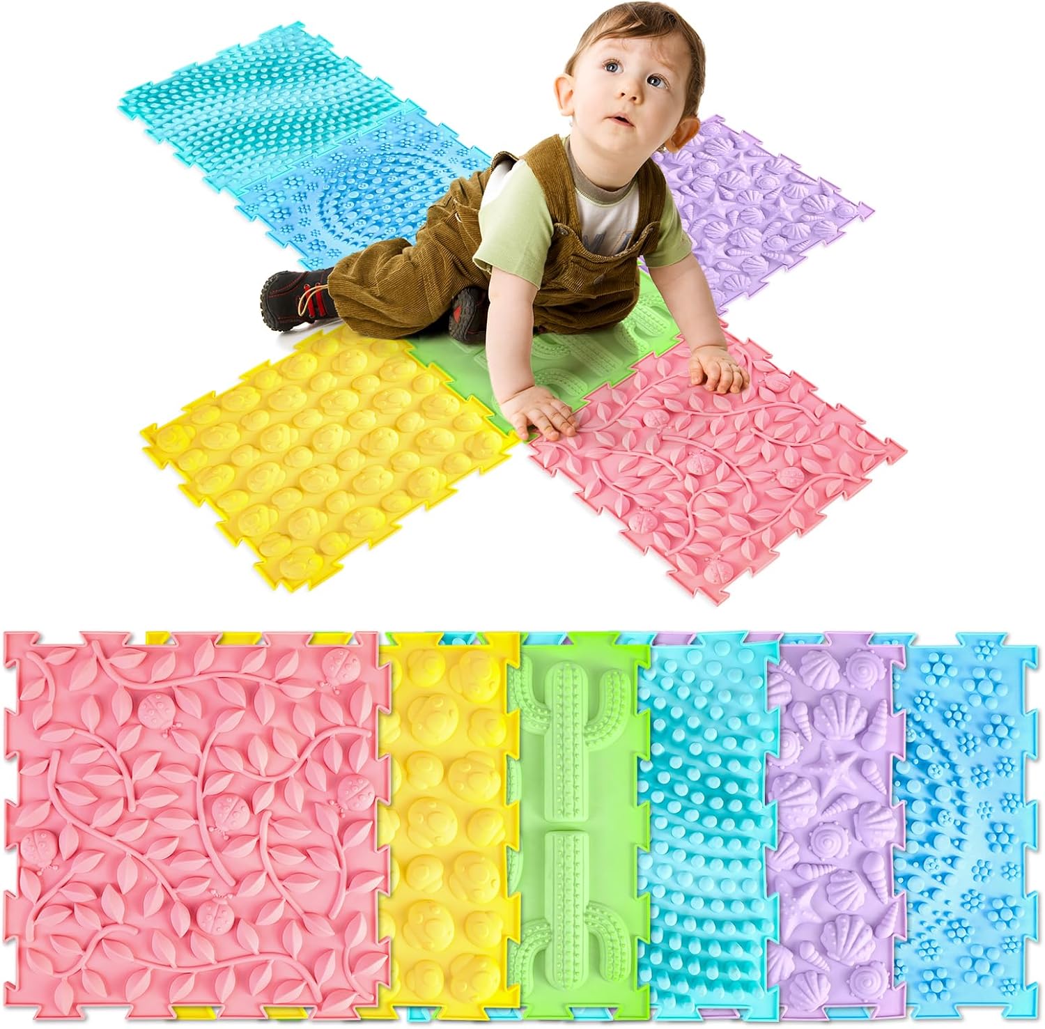 Sensory Mat for Autistic Children Massage Game Mats Puzzle Play Mats ...