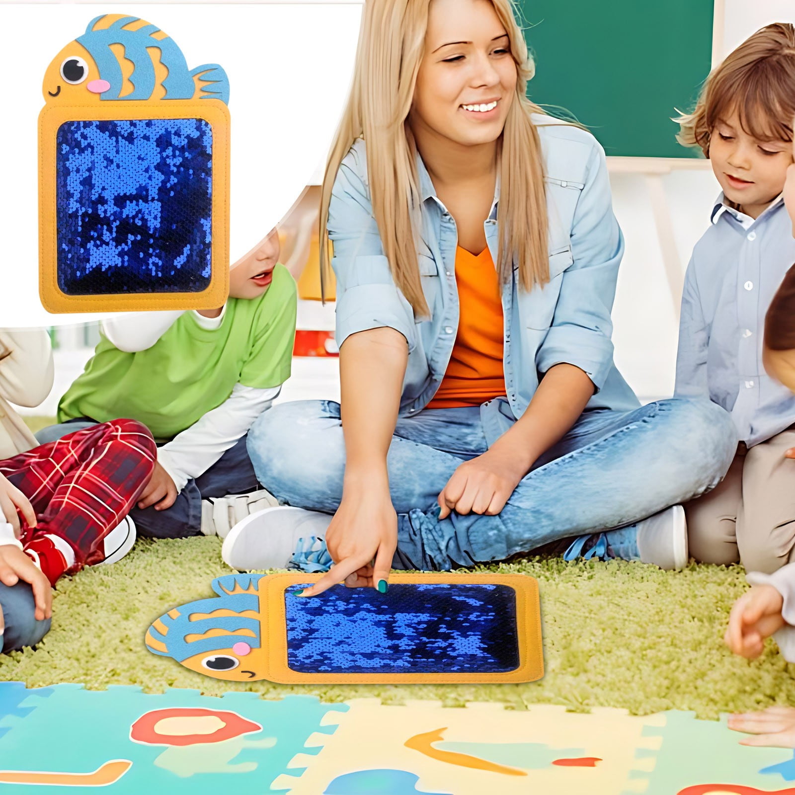 Sensory Pad for Toddlers, Wool Feel Tactile Mat, Hand Foot Coordination ...