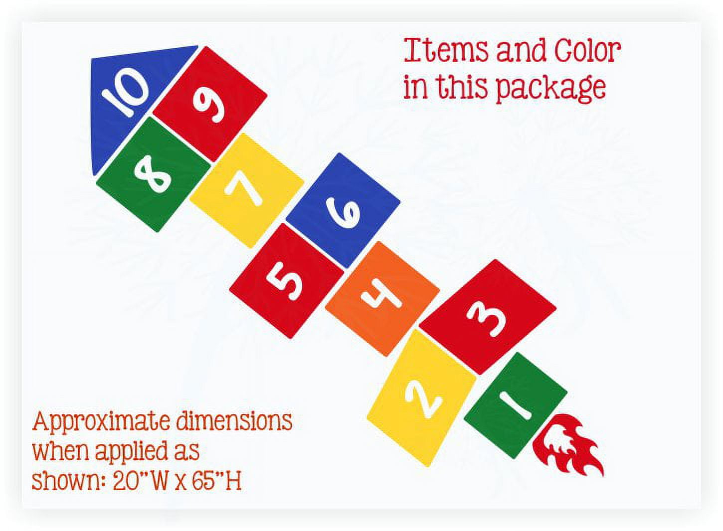 Sensory Path Hopscotch Floor Decal Stickers for School Hallway Activity ...