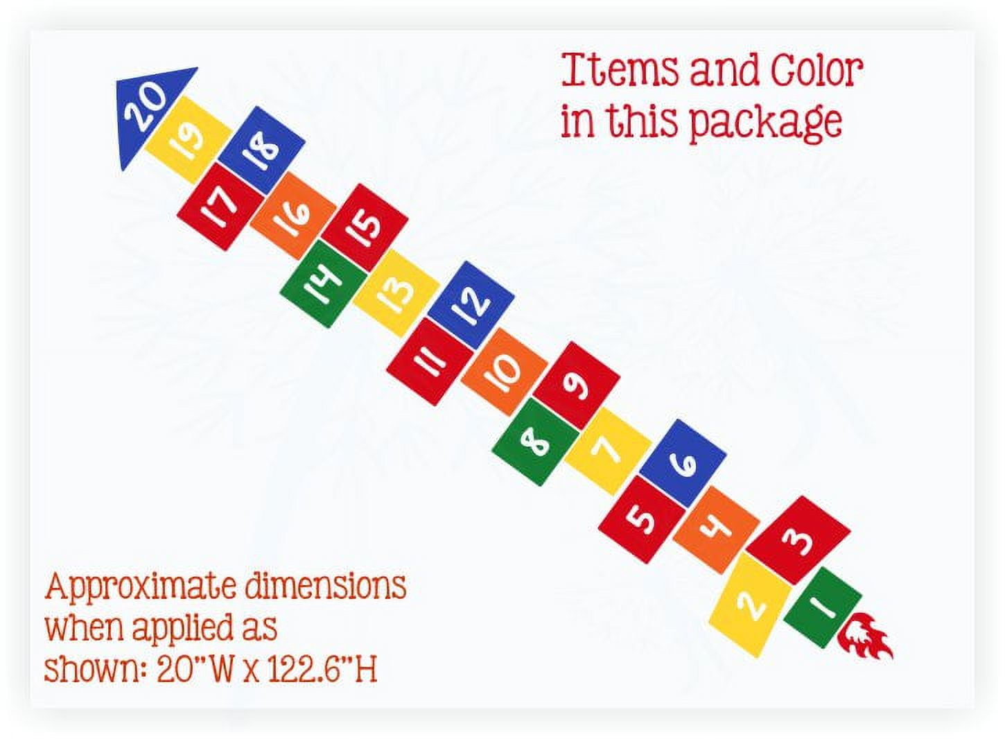 Sensory Path Hopscotch Floor Decal Stickers for School Hallway Activity ...