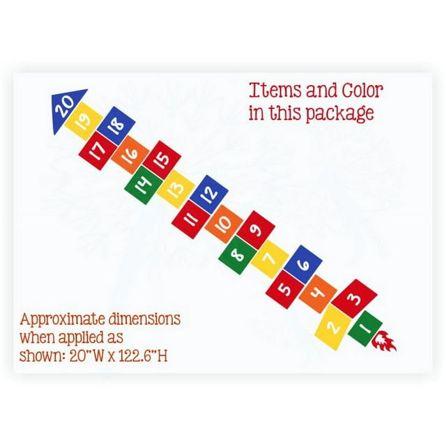 Sensory Path Hopscotch Floor Decal Stickers for School Hallway Activity ...