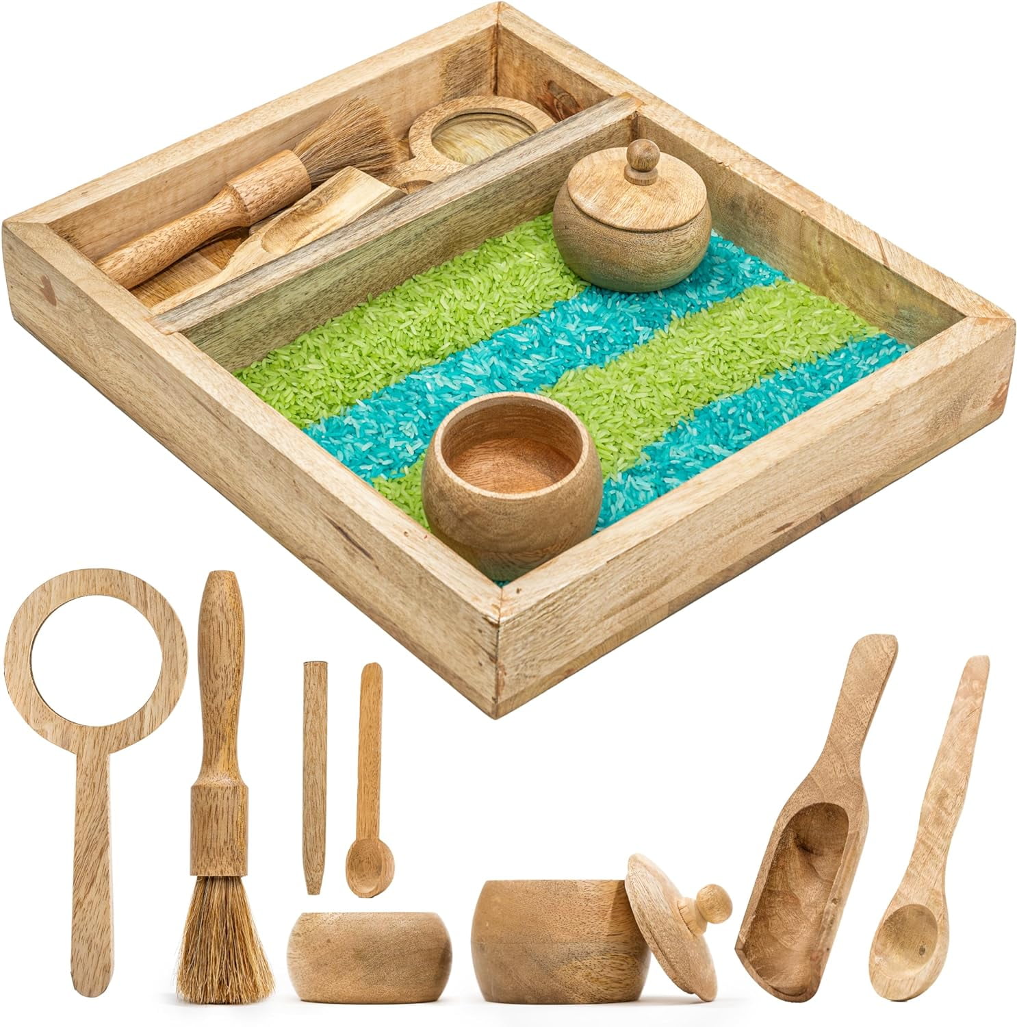 Sensory Play Bin - 9 Montessori Sensory Bin Tools + 1 Sensory Box ...