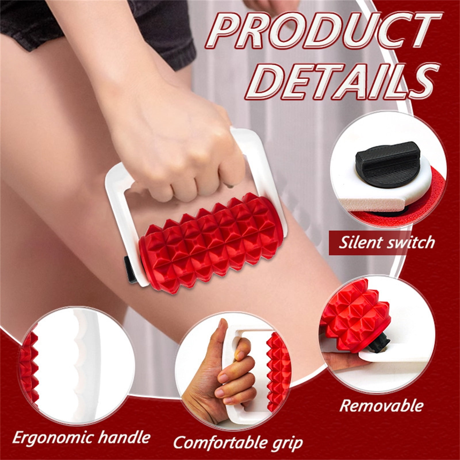 Sensory Roller Fidget Toy with Clicker, Tactile Spikes for Anxiety ...