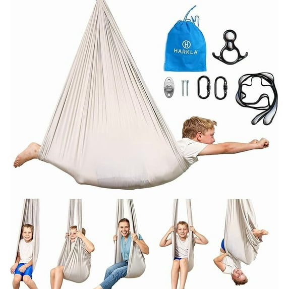 Sensory Swing for Kids & Adults - Holds 300lbs, Indoor Sensory Swing ...