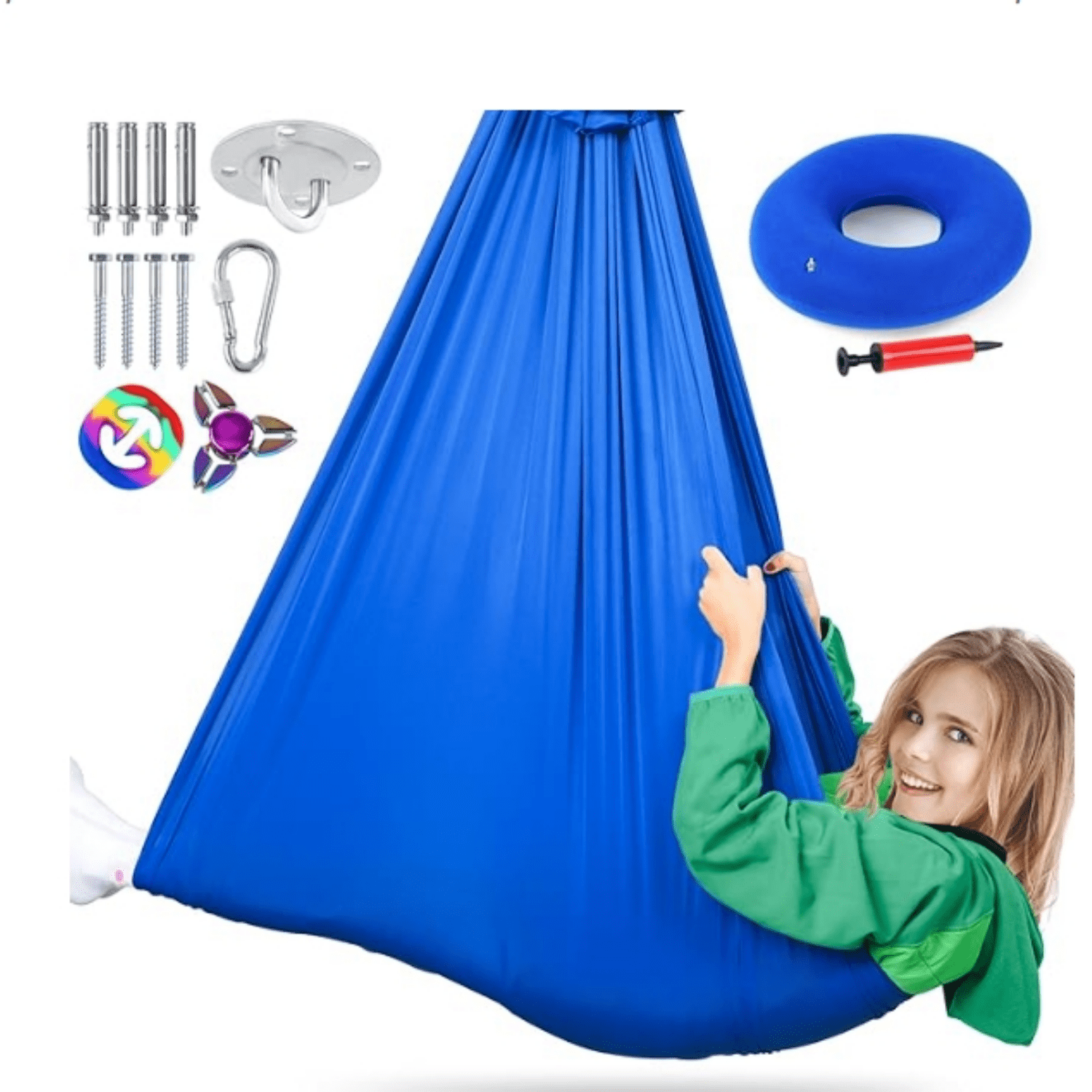Sensory Swing for Kids Indoor and Outdoor, Sensory with Inflatable ...