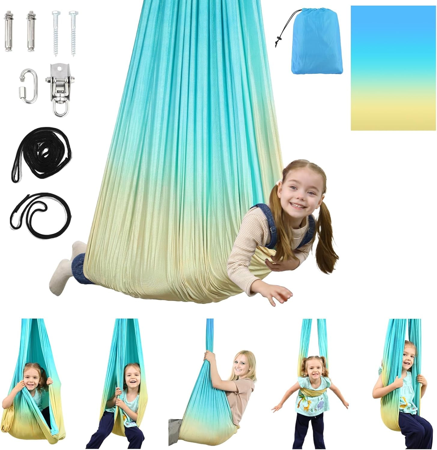 Sensory Swing, Sensory Swing for Kids & Adults, Indoor & Outdoor ...