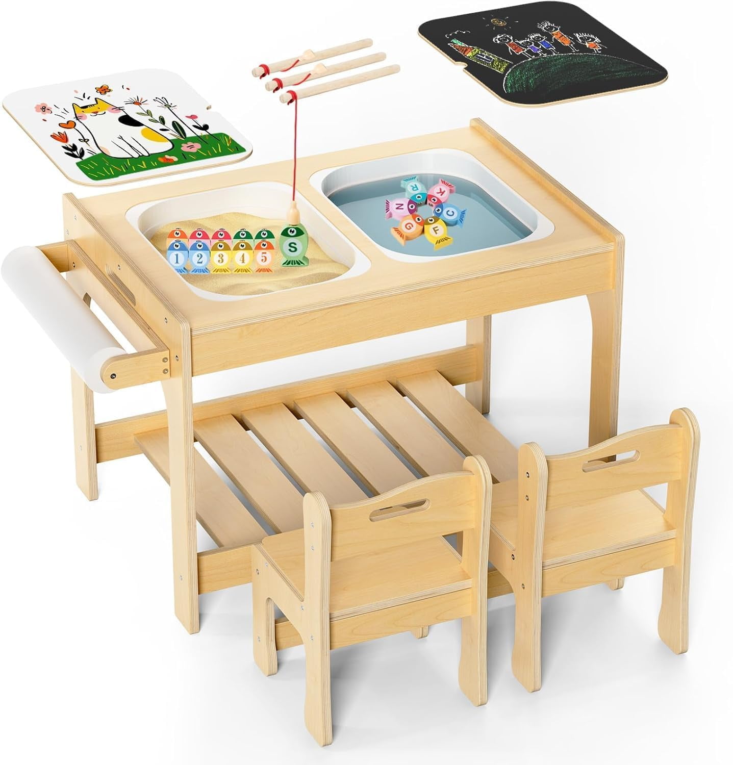 Sensory Table，Kids Sensory Table for Toddlers 1-3, Indoor, Montessori ...