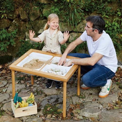 Sensory Table for Toddlers, Indoor Table with Storage Bins, Kids Play ...