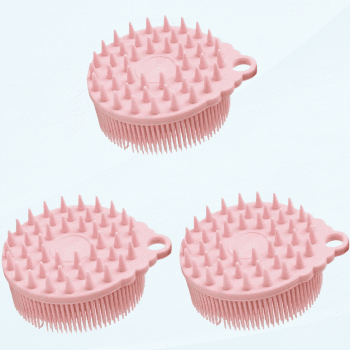 Sensory Tactile Brush Manual Scalp Massagers Round Hair Brush Silicone ...