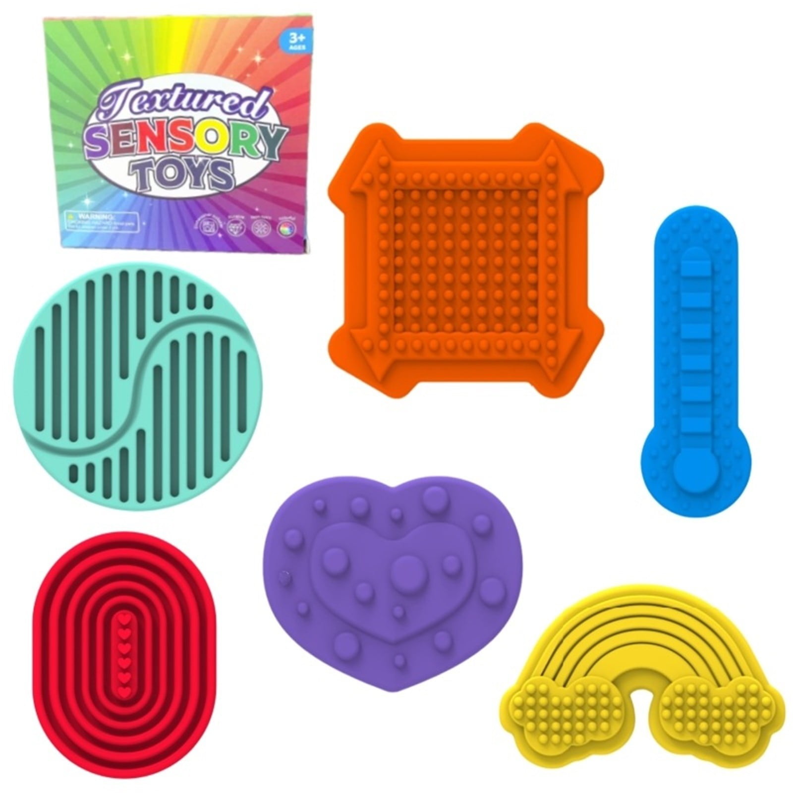 Sensory Toys For Kids Adults 6 PC Easter Stuffers Silicone Worry Stone ...