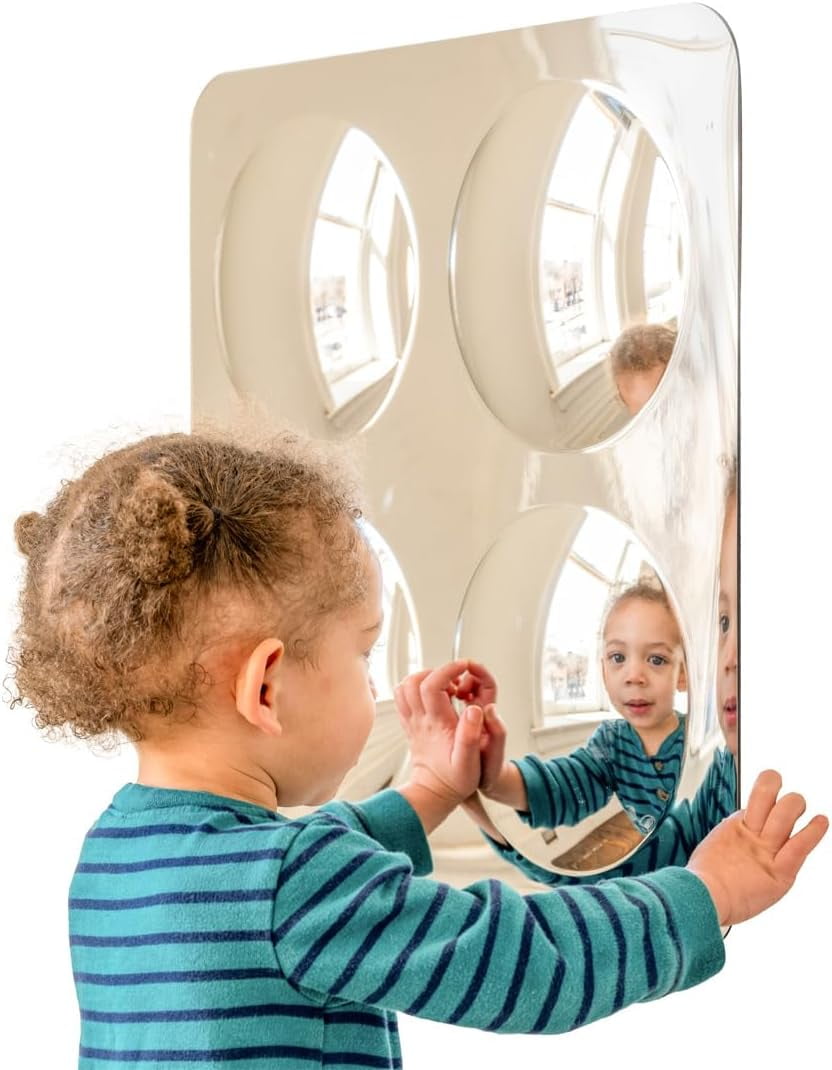 Sensory Wall Toddler Mirror - Large - 4 Bubbles - for Ages 6m+ - Easy ...