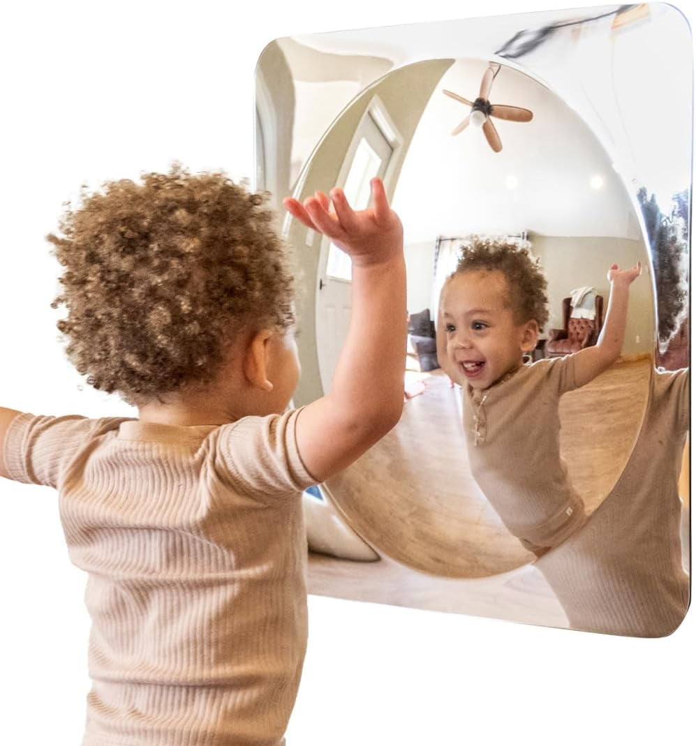 Sensory Wall Toddler Mirror - Large - 4 Bubbles - for Ages 6m+ - Easy ...