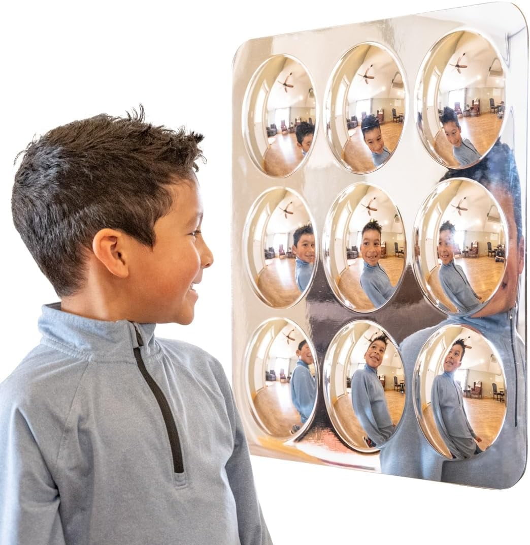Sensory Wall Toddler Mirror - Large - 4 Bubbles - for Ages 6m+ - Easy ...