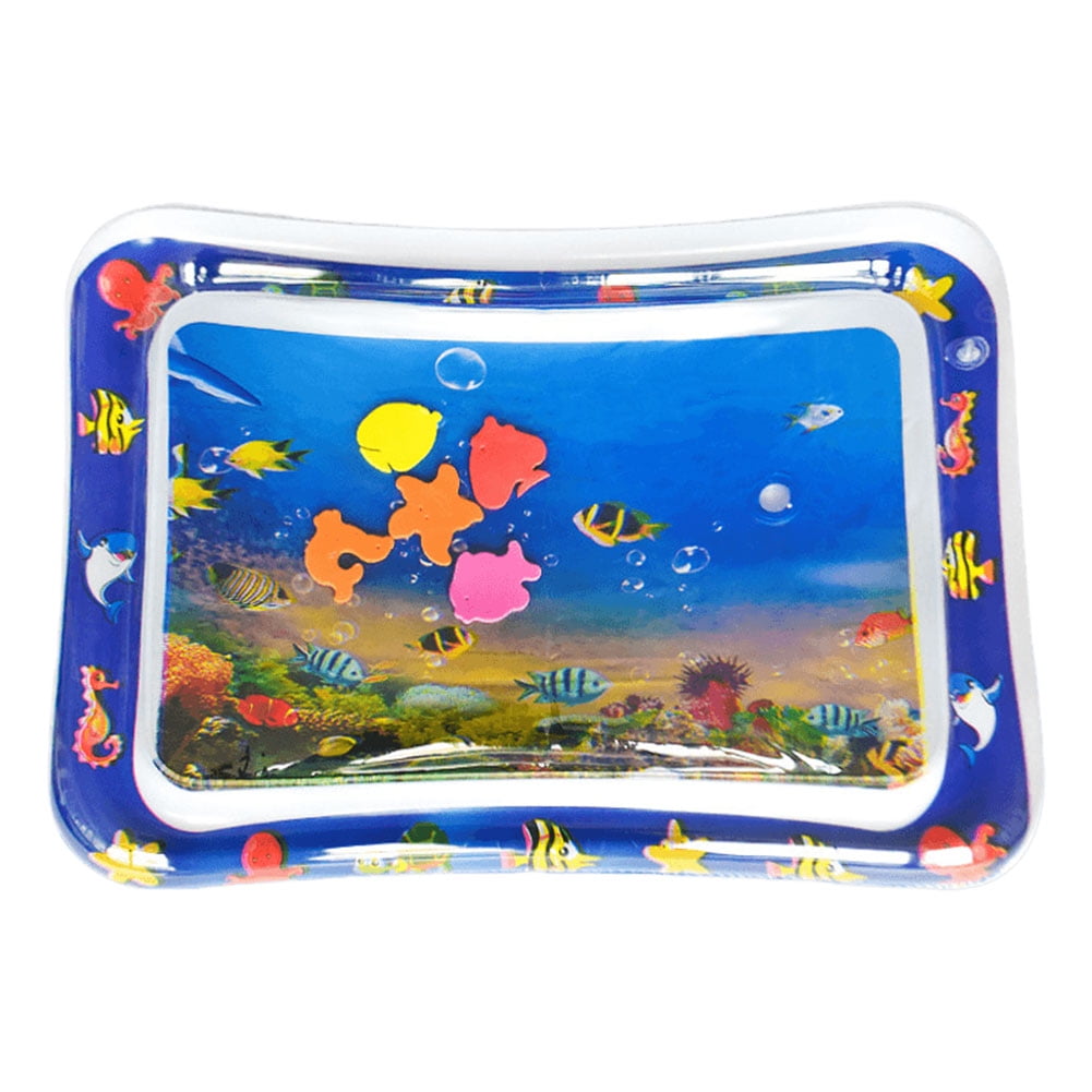 Sensory Water Play Mat with Fish Water Tummy Time Mat Tummy Time Water ...