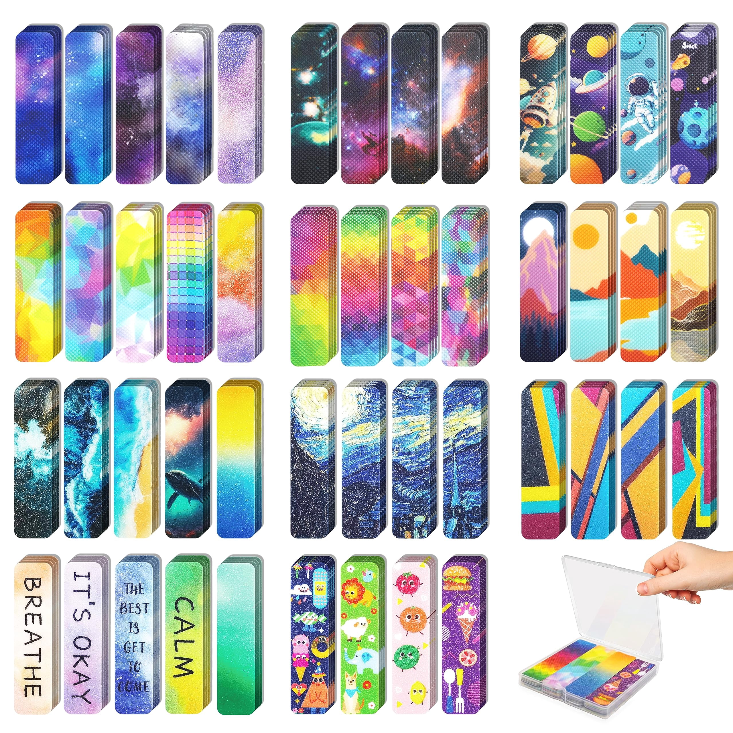 Sensory anxiety relief stickers, tactile fidget strips for workspace ...