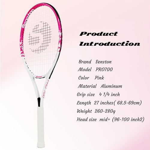 Senston 27 inch Tennis Racket Professional Tennis Racquet,Good Control ...