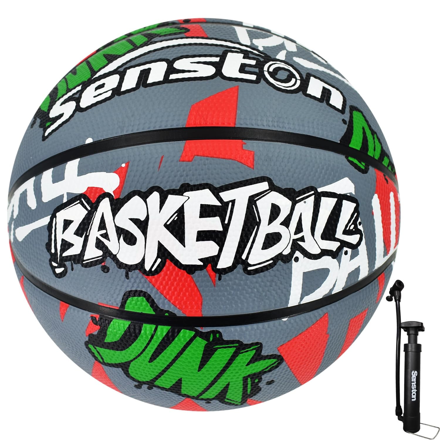 Senston 29.5" Basketball Outdoor/Indoor Basketball Ball Size 7 Bubber ...