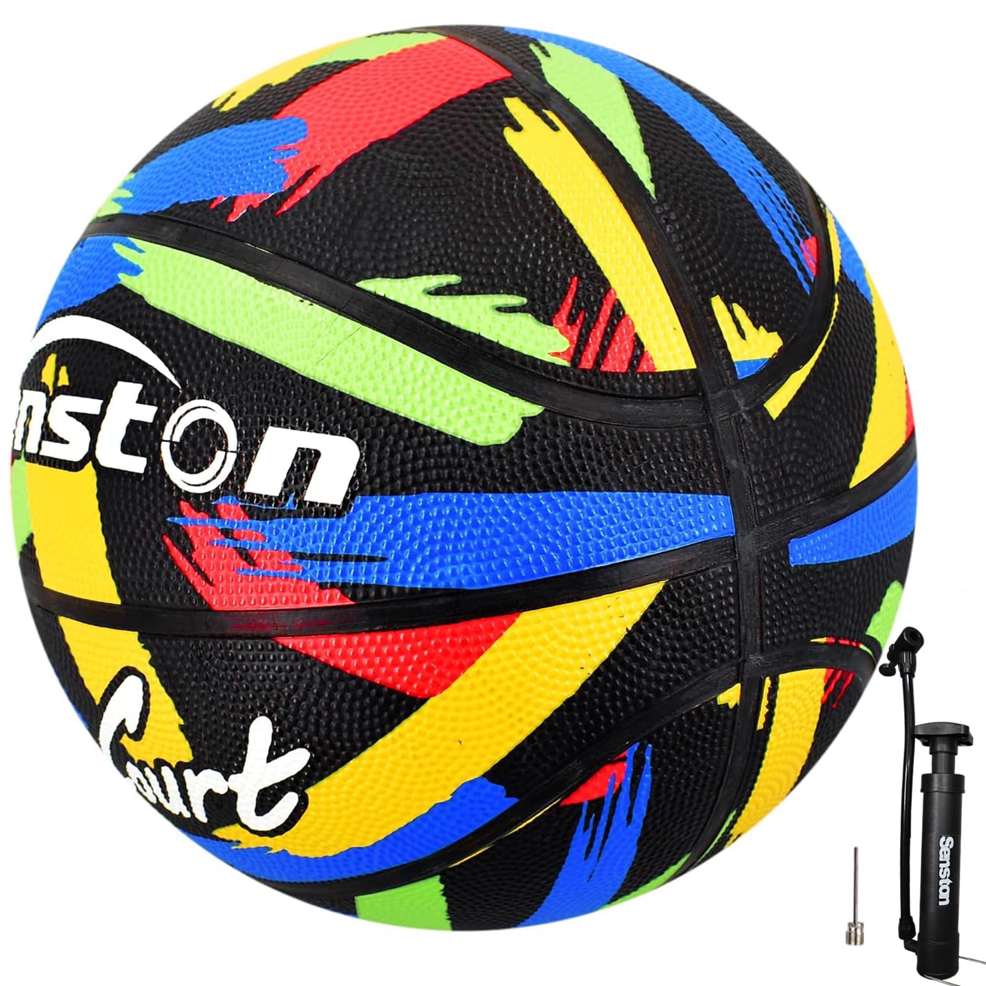 Senston Basketball 29.5" with Pump,Basketball Size 7 Youth Aldult ...