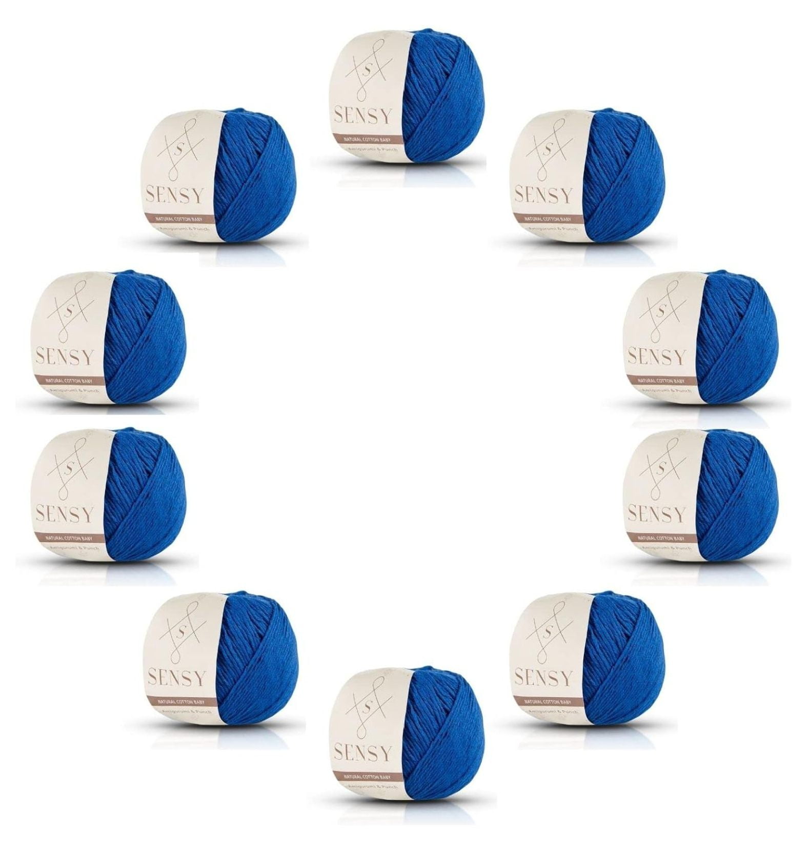 Sensy 100% Soft Cotton Yarn for Amigurumi Knitting and Crochet, Macrame ...