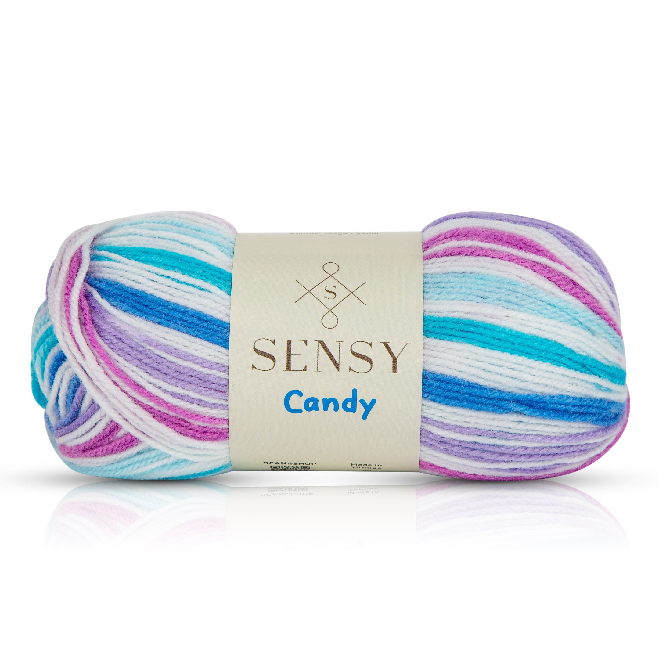 Sensy Candy Yarn, 3.5 oz, 251 Yards, Multicolor Yarn for Crocheting and ...