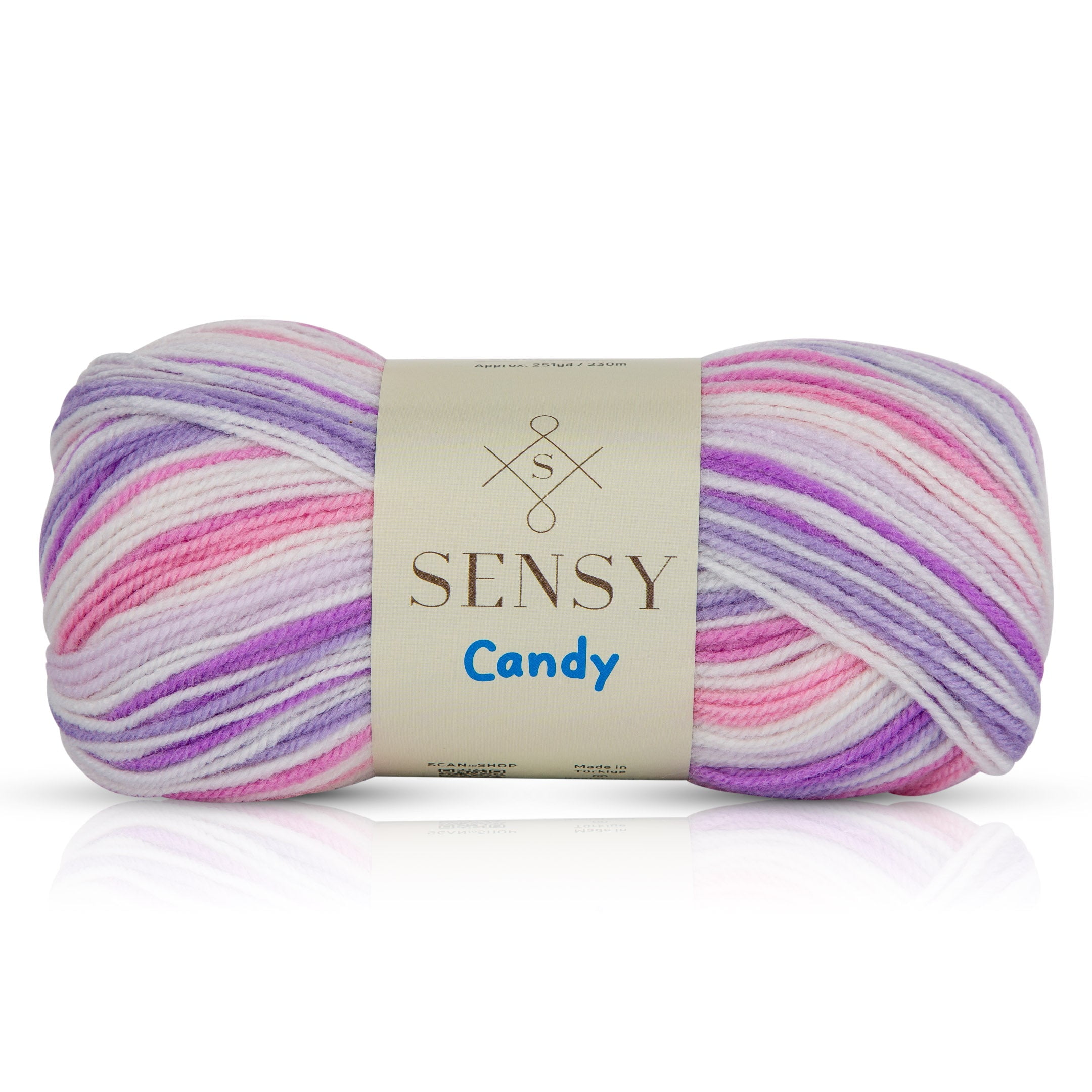 Sensy Candy Yarn, 3.5 oz, 251 Yards, Multicolor Yarn for Crocheting and ...