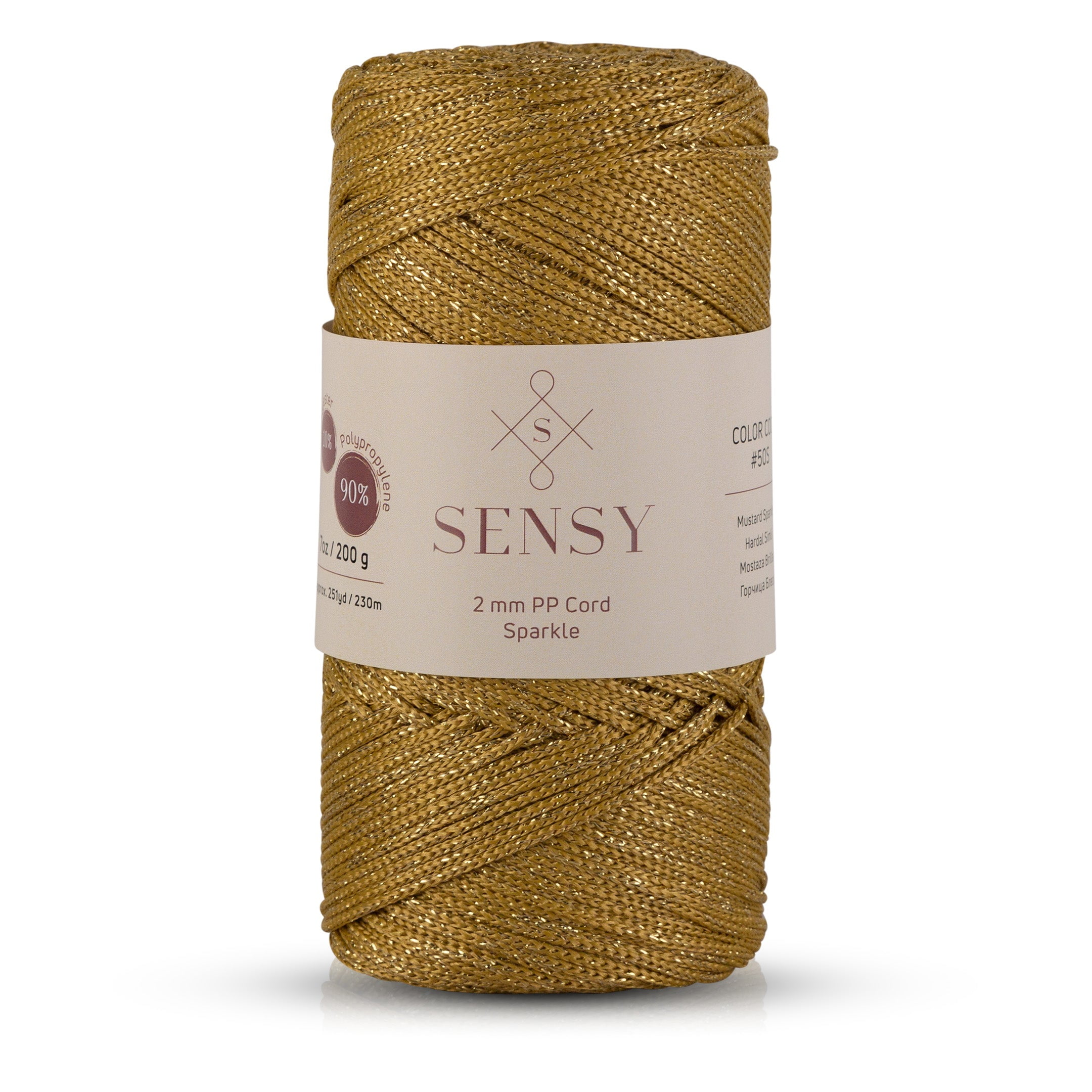 Sensy Premium 2mm 251 Yards Sparkle Polyester Rope 90% Polypropylene 10 ...