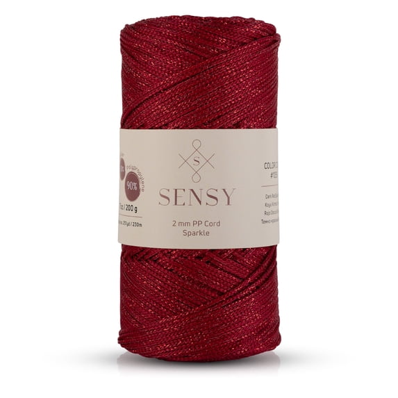 Sensy Premium 2mm 251 Yards Sparkle Polyester Rope 90% Polypropylene 10 ...