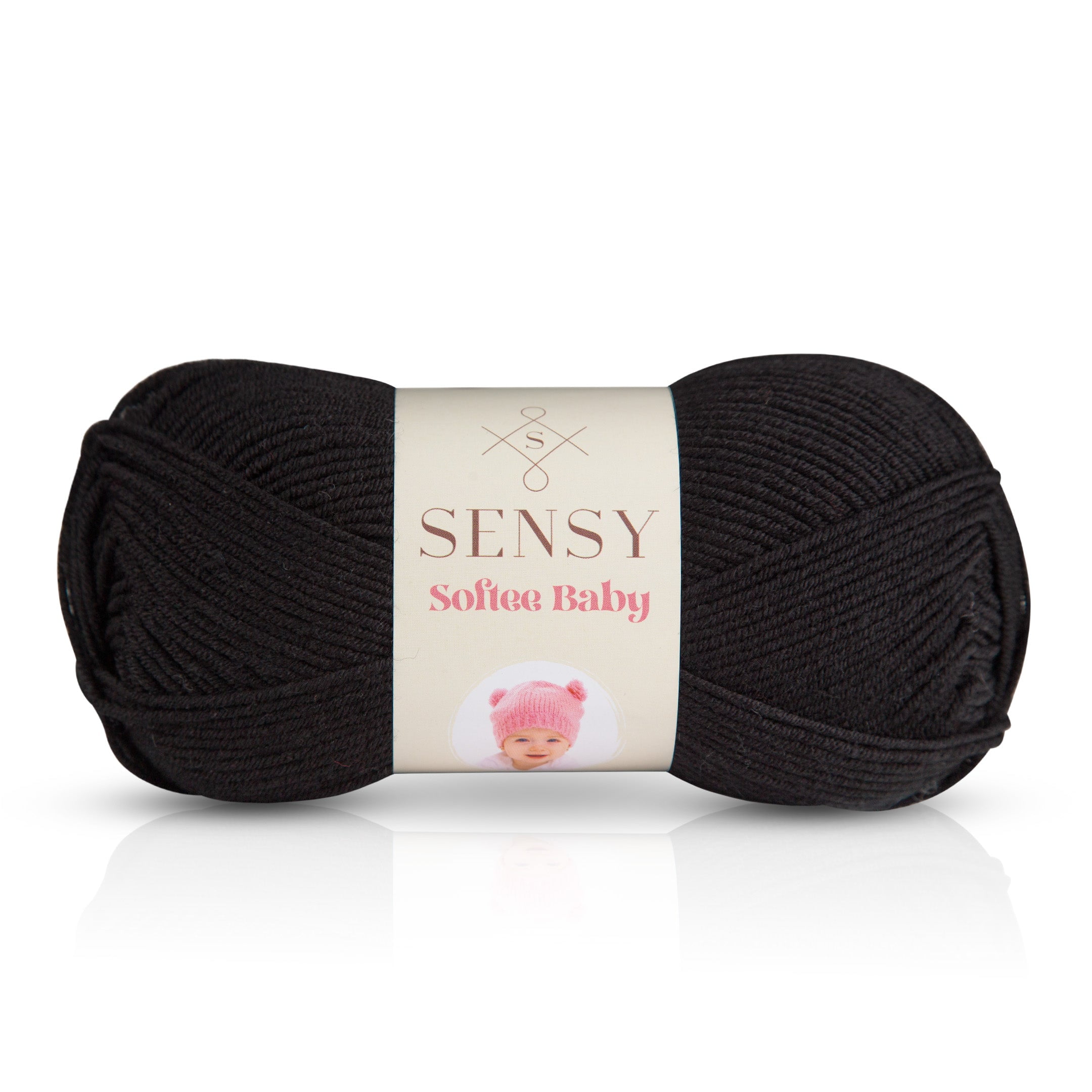 Sensy Softee Baby Yarn, 3.5 oz, 275 Yards, Gauge 3 Light (Black ...