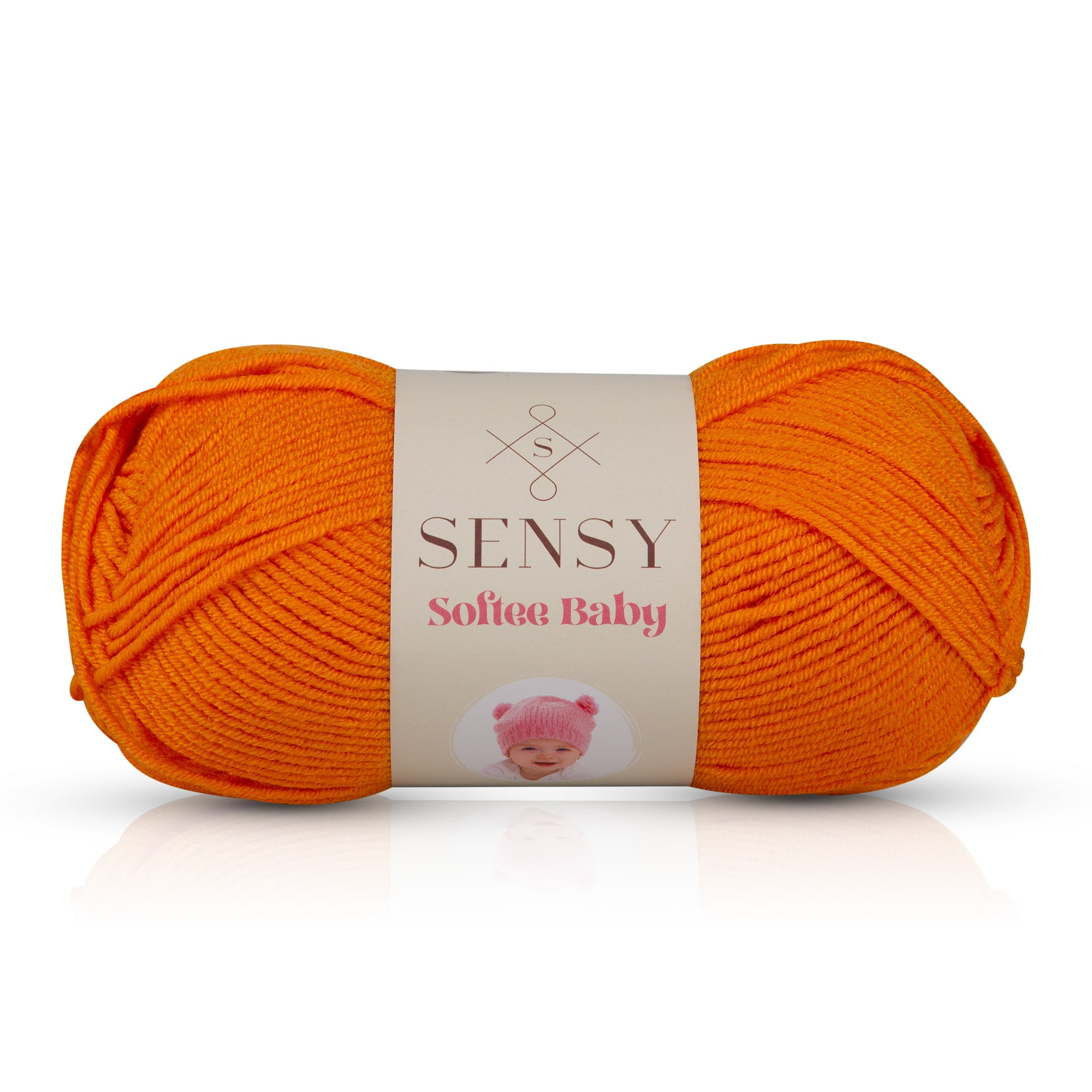 Sensy Softee Baby Yarn, 3.5 oz, 275 Yards, Gauge 3 Light (Orange Peel ...
