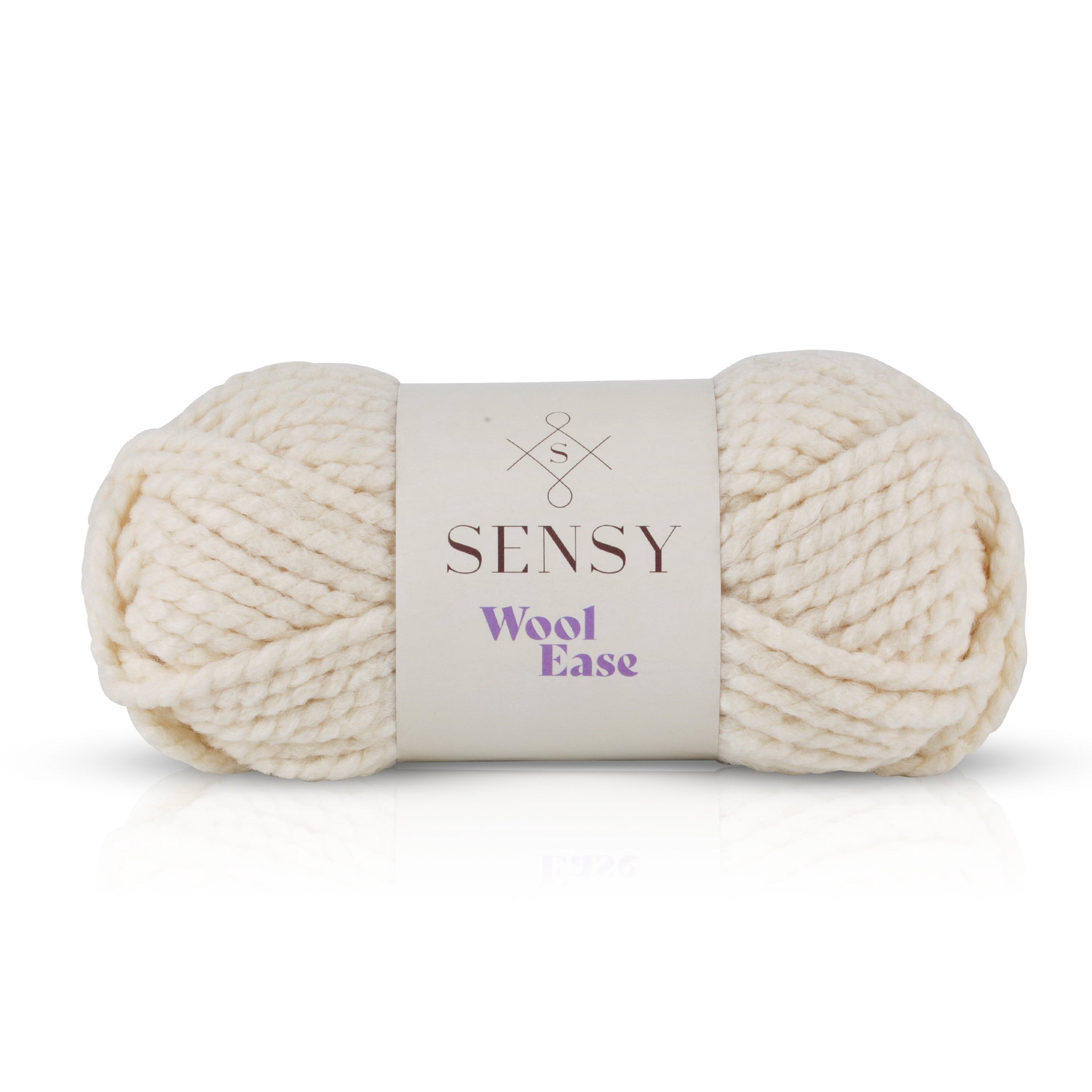 Sensy Wool Ease Yarn, 3.5 oz, 66 Yards, Gauge 6 Super Bulky (Creamy ...