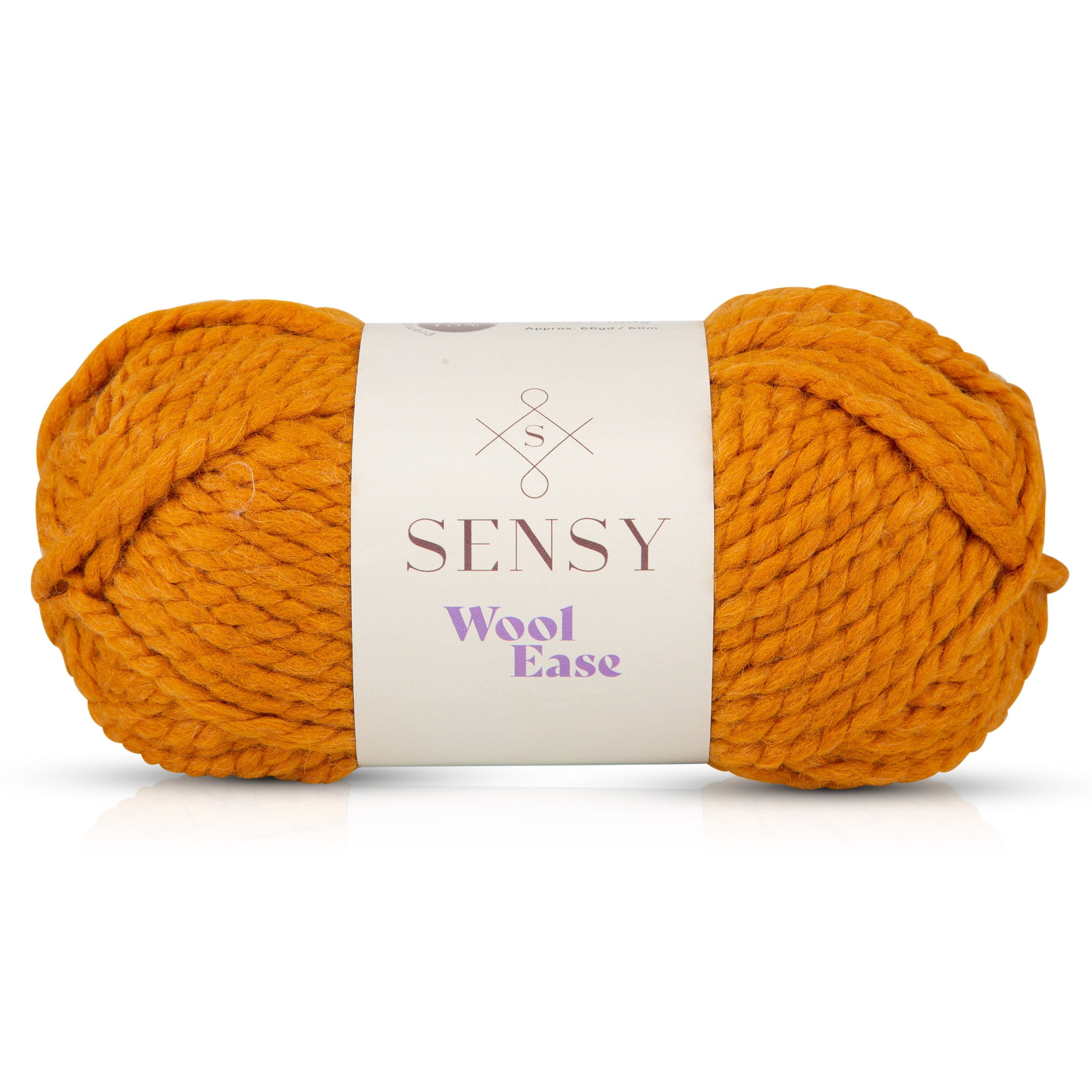 Sensy Wool Ease Yarn, 3.5 oz, 66 Yards, Gauge 6 Super Bulky (Mustard ...