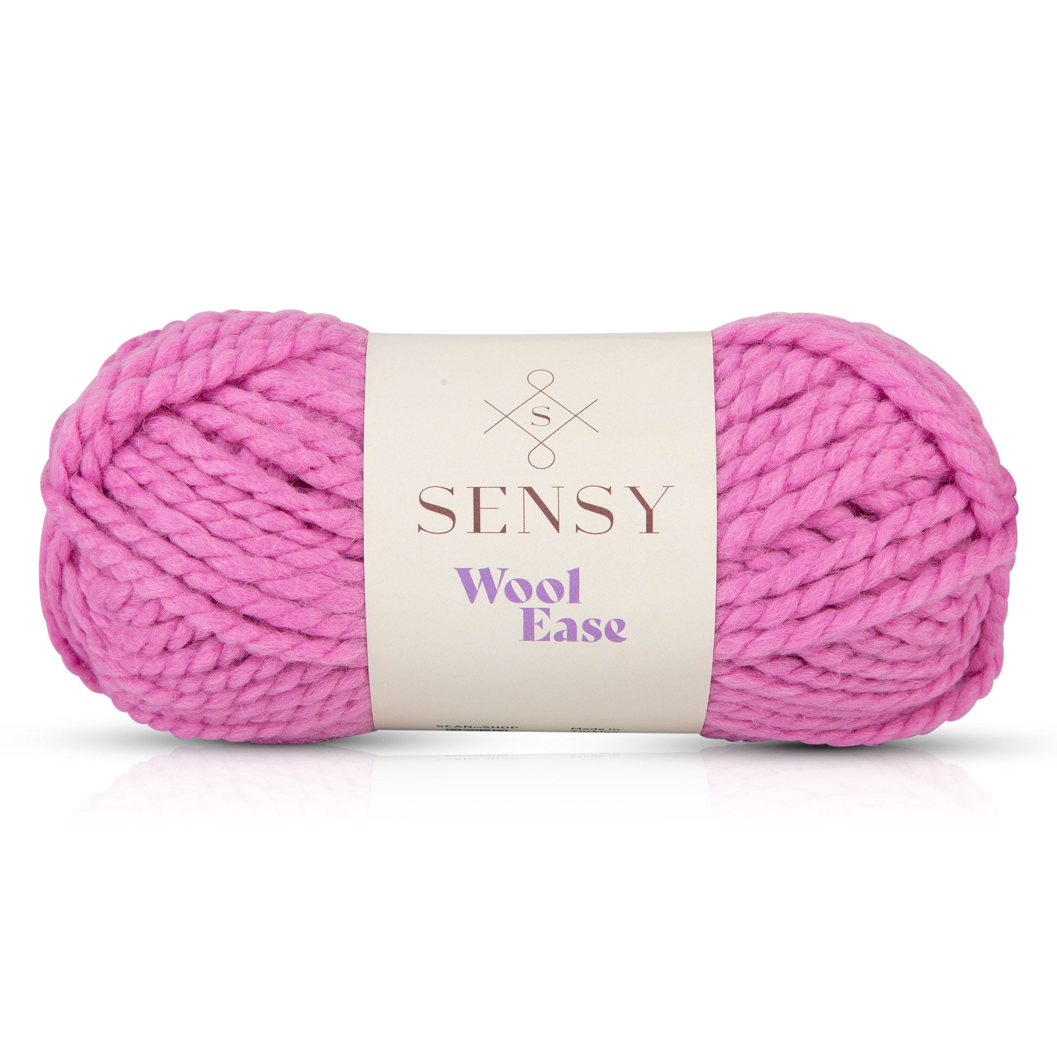 Sensy Wool Ease Yarn, 3.5 oz, 66 Yards, Gauge 6 Super Bulky (Pink ...