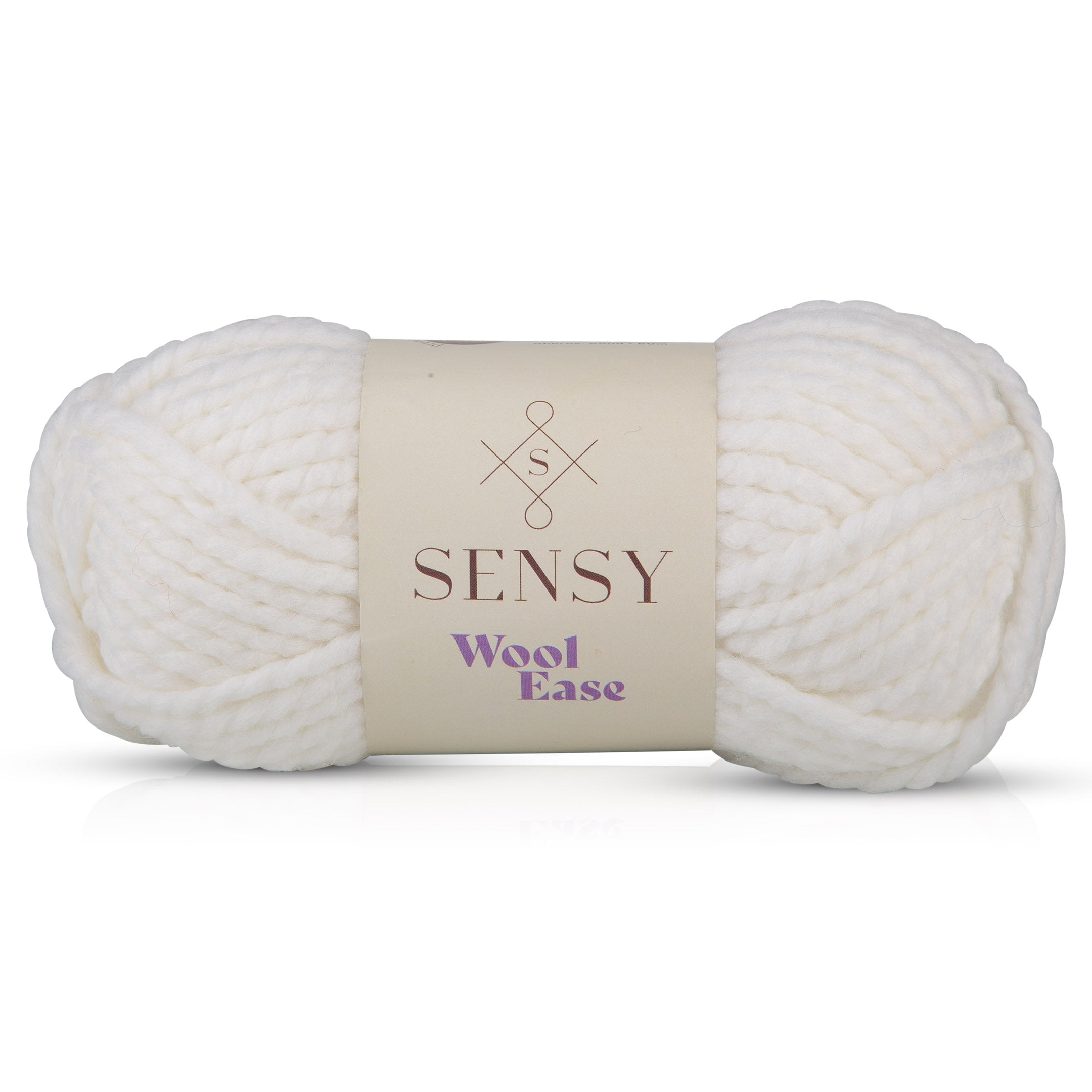 Sensy Wool Ease Yarn, 3.5 oz, 66 Yards, Gauge 6 Super Bulky (White ...