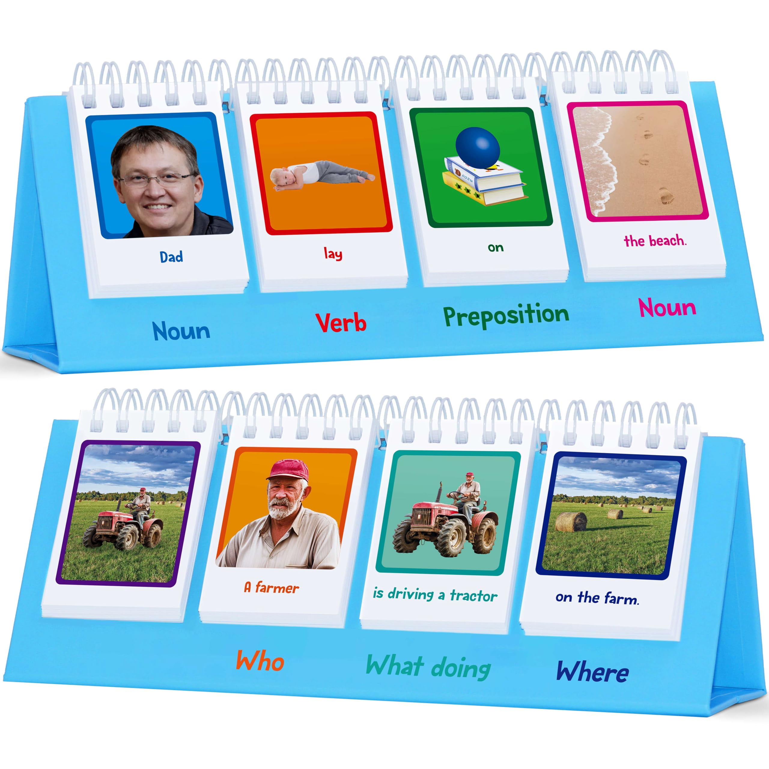 Sentence Flip Charts, 80 Double Sided BSL1 Cards 40 Learn Parts of ...