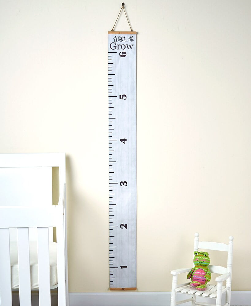 Sentiment Ruler Growth Chart - Kids' Wall Art Height Tracker - Watch Me ...