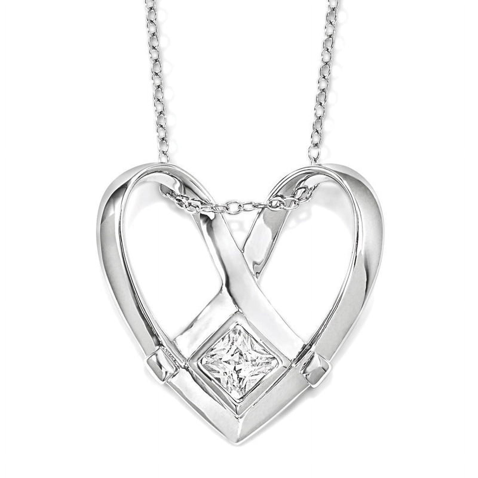 Sentimental Expressions Sterling Silver Rhodium-plated CZ Captivated ...