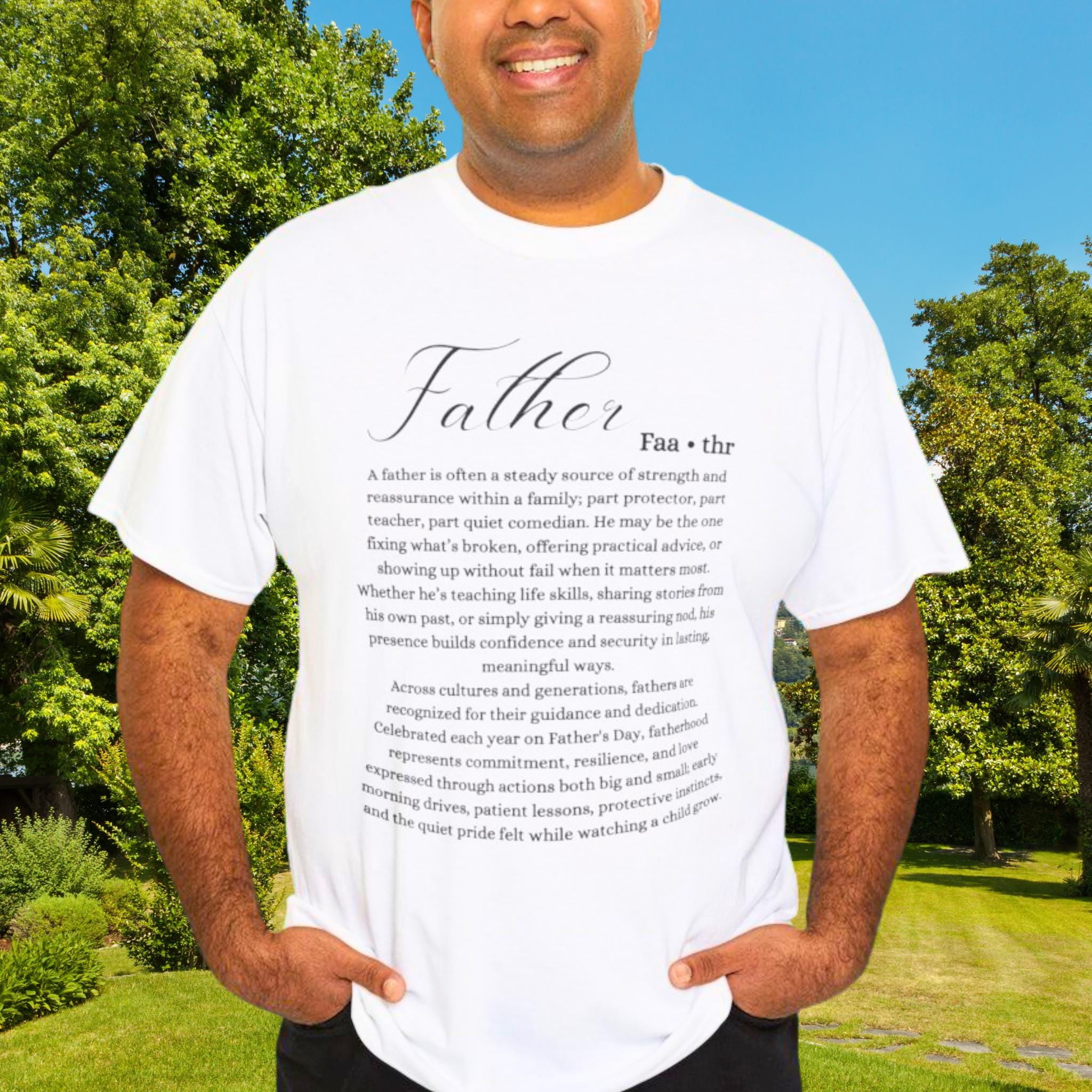 Sentimental Father Definition T-Shirt | Thoughtful Script Typography ...