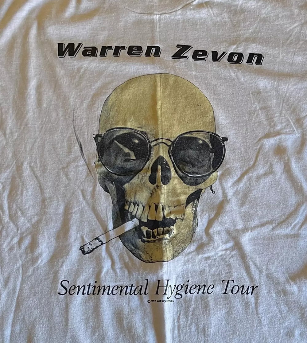 Sentimental Hygiene Tour Warren Zevon Tour T Shirt - Walmart.com