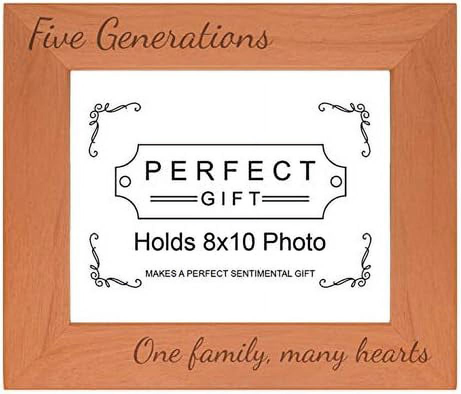 Sentimental Photo Frame Five Generations One Family Many Wood Engraved ...