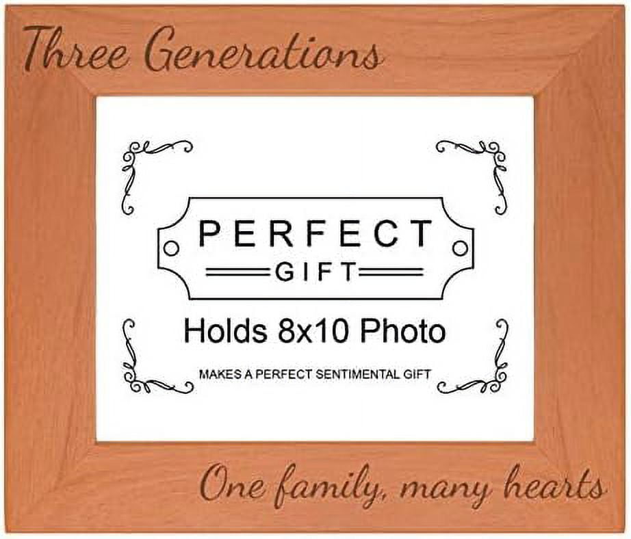 Sentimental Photo Frame Three Generations One Family Many Wood Engraved ...