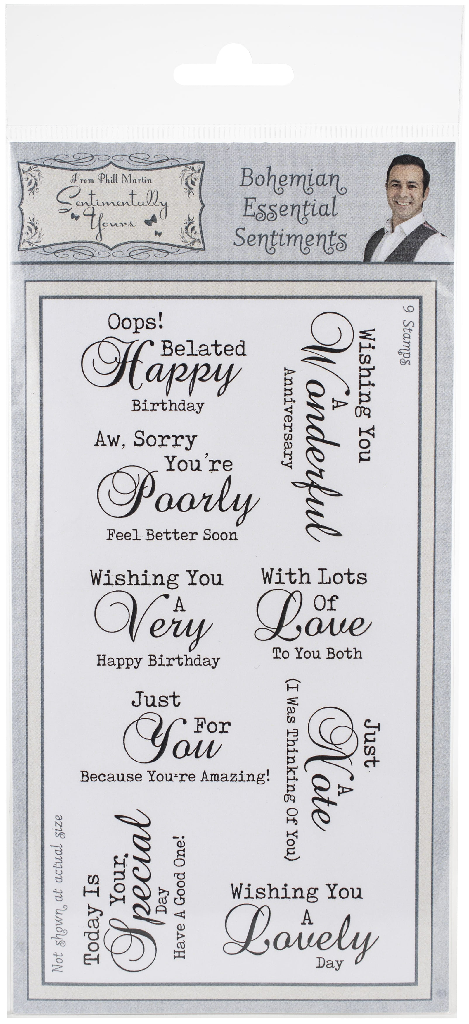 Sentimentally Yours By Phill Martin Dl Clear Stamps-Bohemian Essential ...