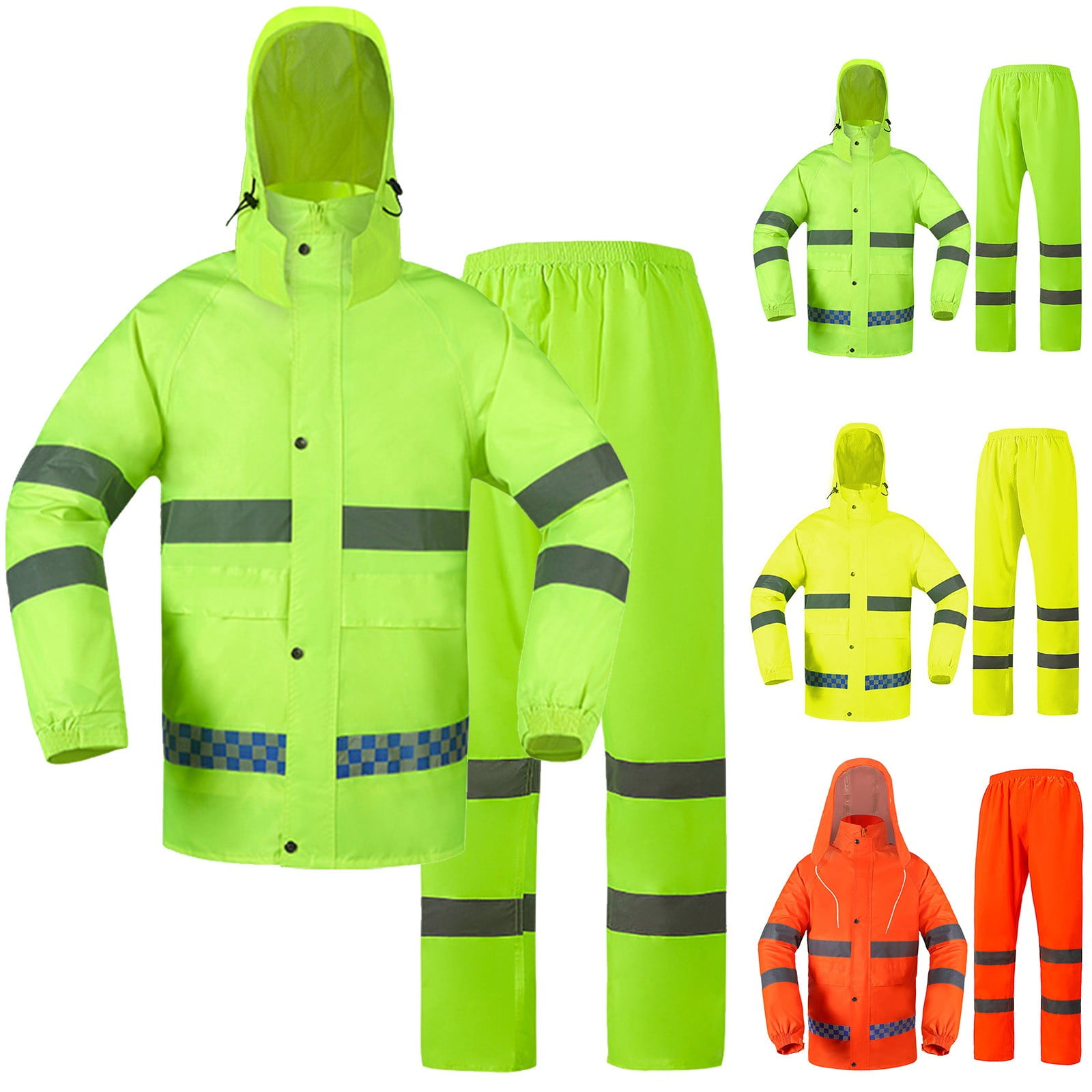 Sentmoon 2 Pieces Set Rain Jacket Men Waterproof and Water Proof Pants ...